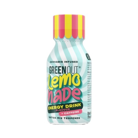 GREEN OUT SHOT KONOPNY CBD LEMONADE ENERGY DRINK + CAFFEINE | GREEN OUT